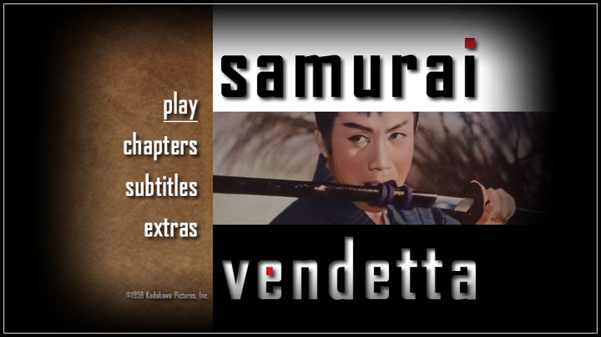 Samurai Vendetta (1959) – DVD Menus