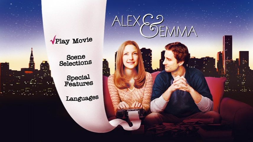 Alex & Emma (2003) – DVD Menus