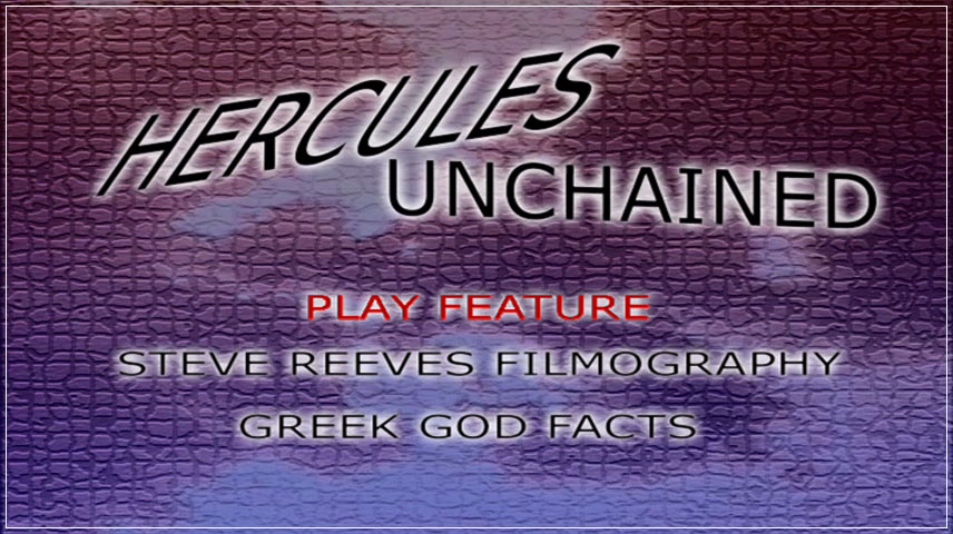 Hercules Unchained (1959) – DVD Menus
