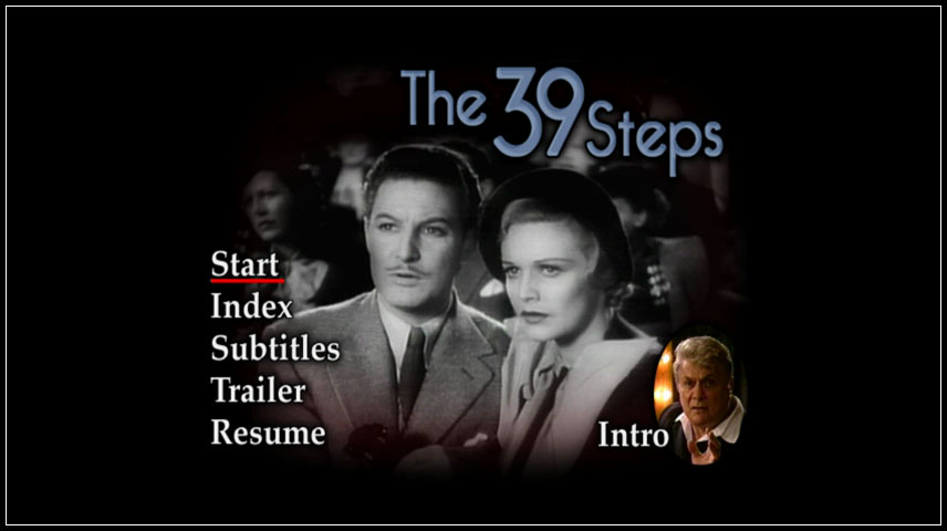 The 39 Steps (1935) – DVD Menus