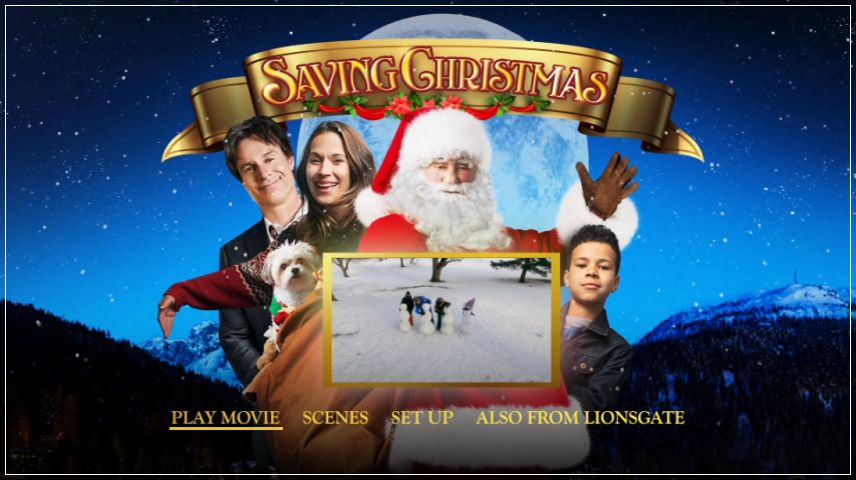 Saving Christmas (2017) – DVD Menus