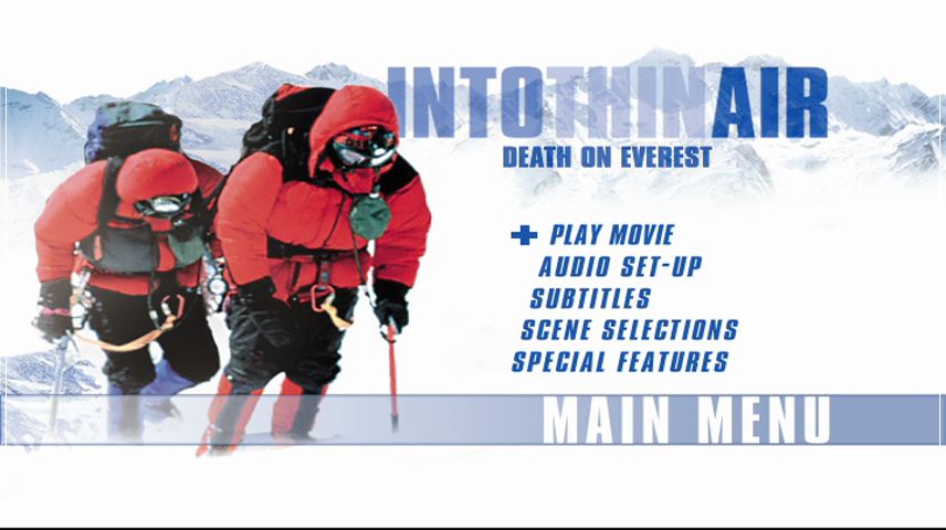 Into Thin Air: Death on Everest (1997) – DVD Menus