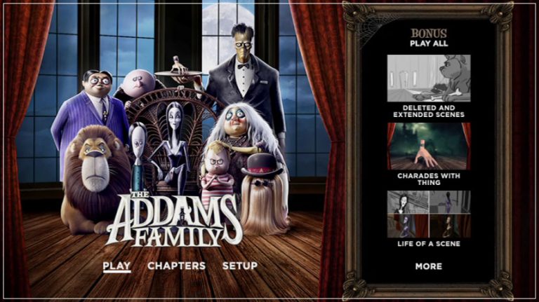 The Addams Family (2019) – DVD Menus