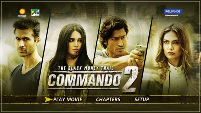 Commando 2: The Black Money Trail (2017) – DVD Menus