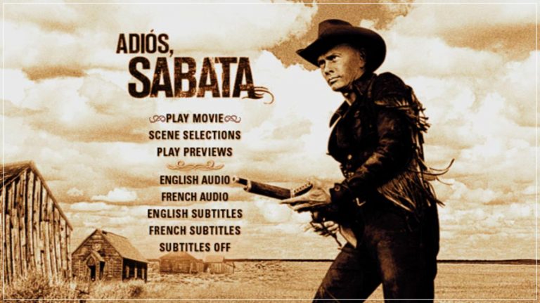 Adiós, Sabata (1970) – DVD Menus